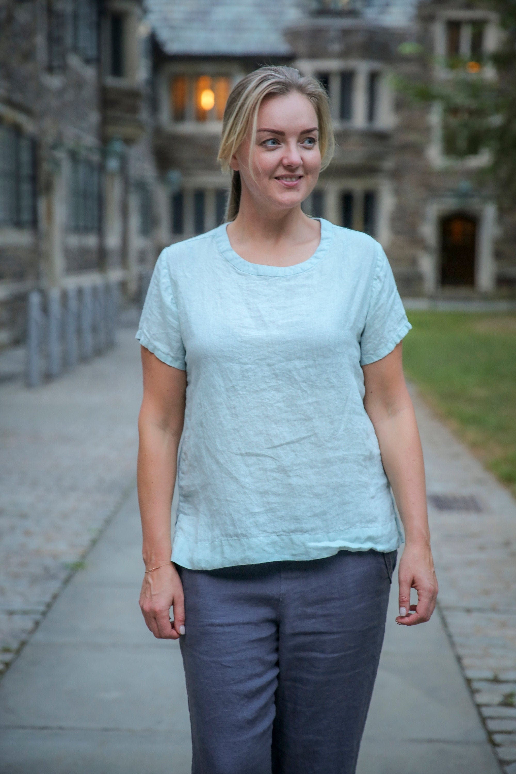 Essential Linen Top | Linen T-Shirt – VIKOLINO